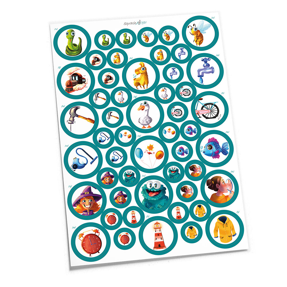 Lautsymbol-Stickerset | Phonetisch-phonologische Aussprachestörungen ...